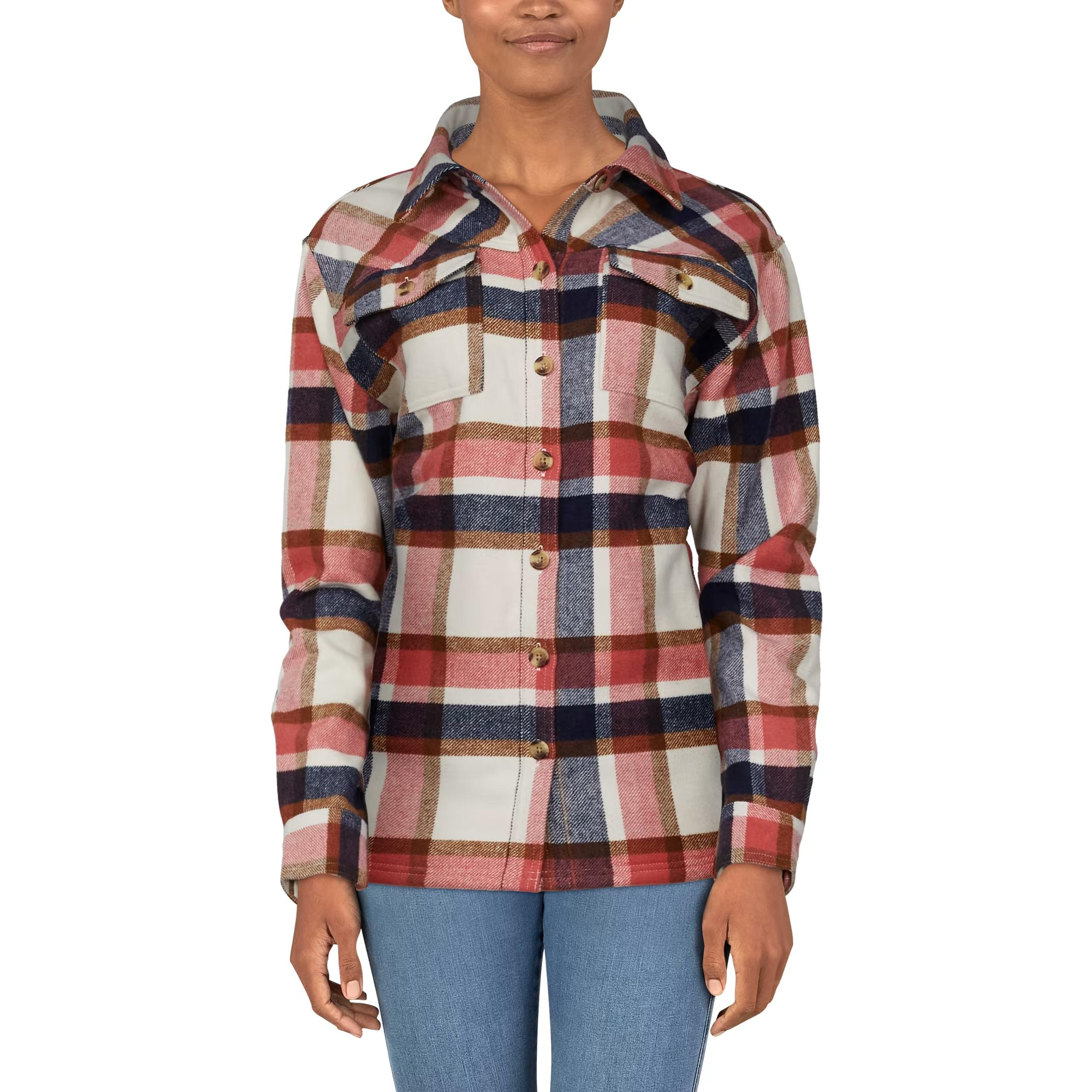 Natural Reflections Plaid Flannel Long-Sleeve Shacket | Cabela's